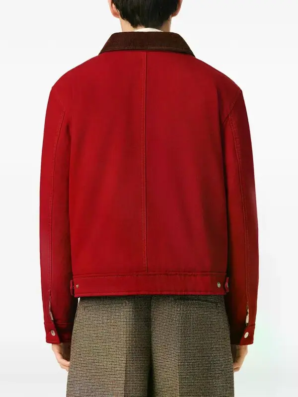 AMI Paris Cotton Zipped Jacket With De Coeur