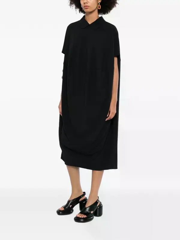 MELITTA BAUMEISTER Peter Pan Collar Draped Dress