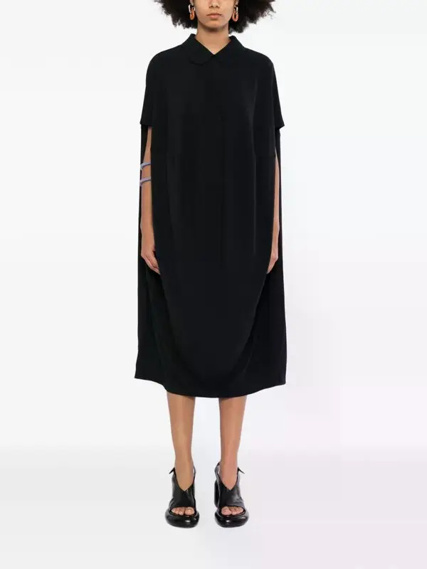 MELITTA BAUMEISTER Peter Pan Collar Draped Dress