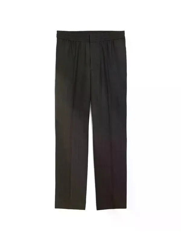 AMI Paris Elasticated-waist Striped Wool Trousers