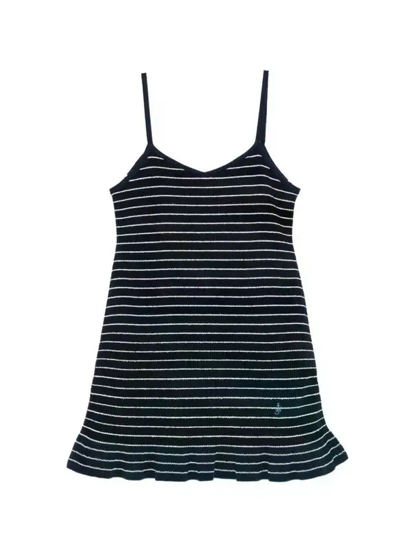 JW Anderson Striped Spaghetti-strap Mini Dress - Blue