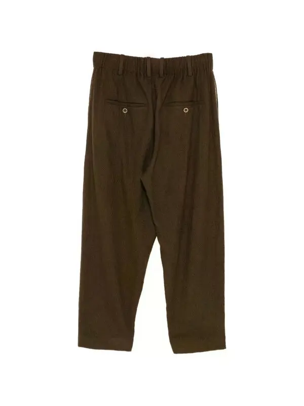 UMA WANG Drawstring-waistband Textured-finish Trousers