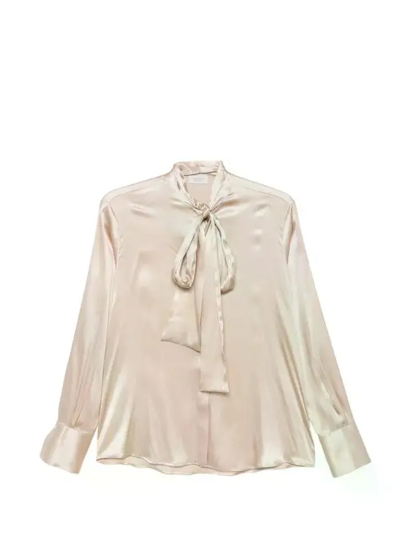 MAZZARELLI Pussy-bow Satin Blouse