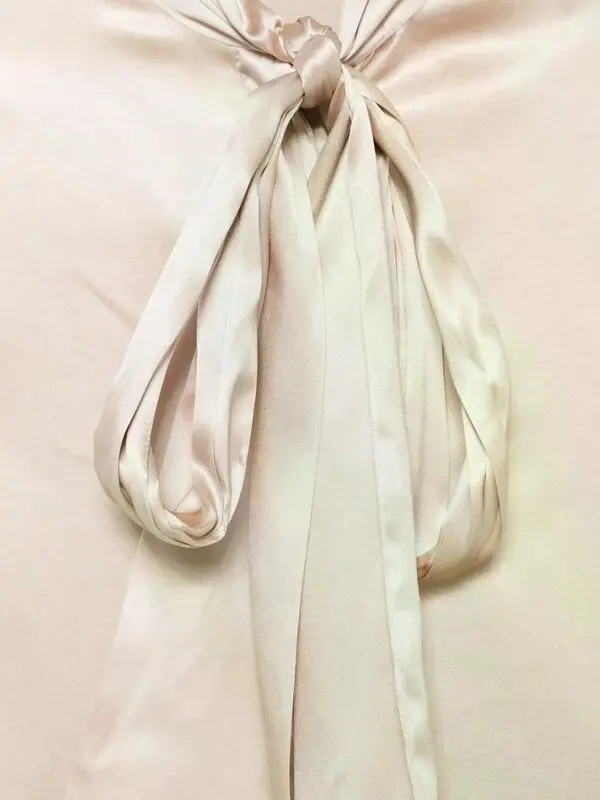 MAZZARELLI Pussy-bow Satin Blouse