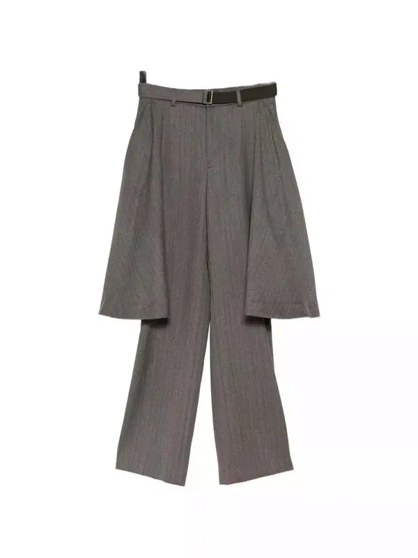 Sacai Herringbone Suiting Trousers - Grey