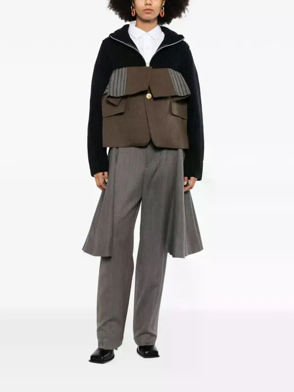 Sacai Herringbone Suiting Trousers