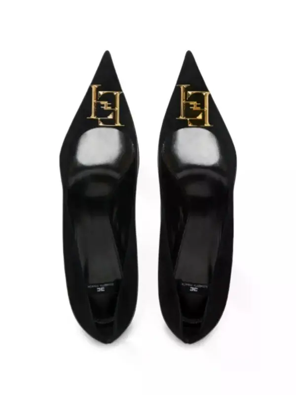 Elisabetta Franchi Logo-plaque Suede Pumps