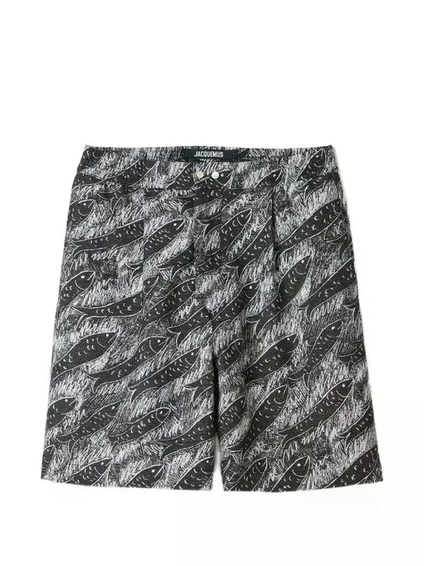 Jacquemus The Pyjama Elasticated-waist Shorts - Black