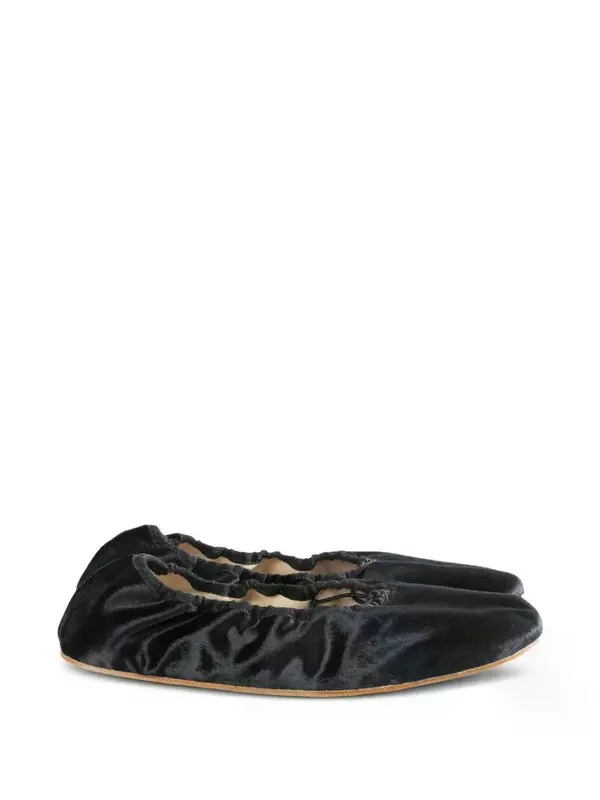 THE ROW Round Ballet Flats - Black