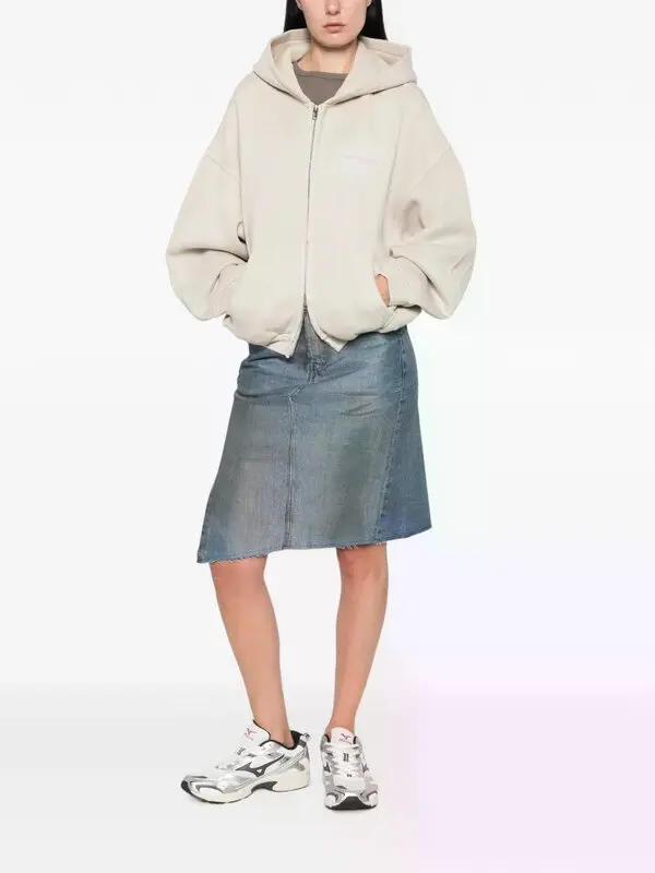 Alexander Wang Logo-print Zip-up Hoodie