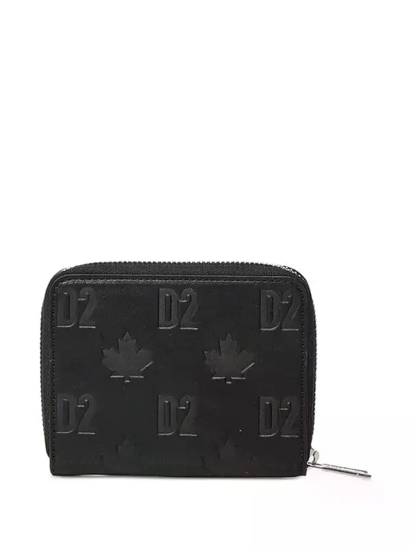 Dsquared2 Embossed Leather Wallet - Black