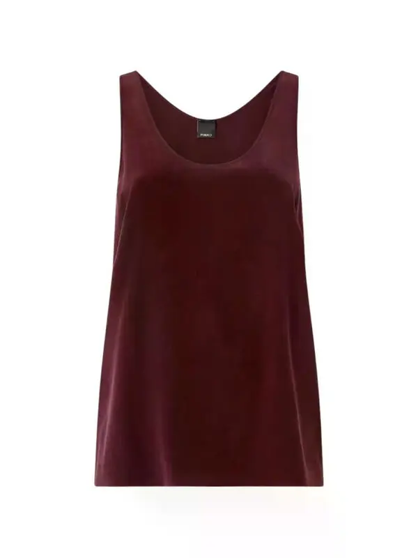 Pinko Vest Top In Sand Wash Silk