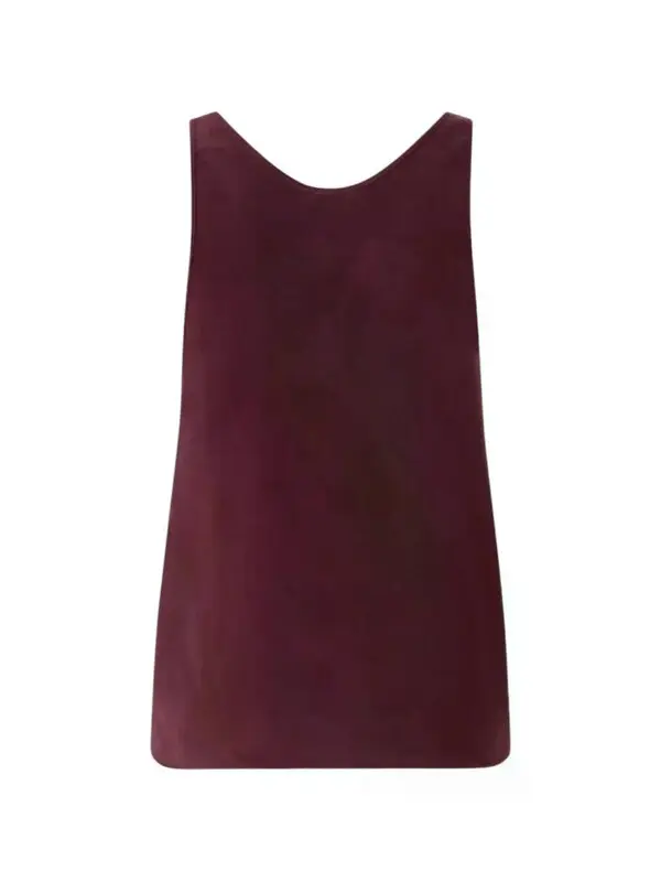 Pinko Vest Top In Sand Wash Silk