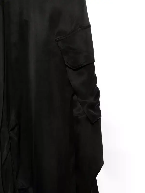 Isabel Benenato Satin-finish Cargo Pants