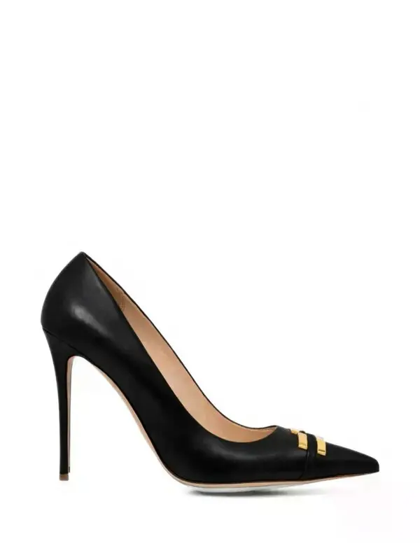 Elisabetta Franchi Logo-plaque Pointed-toe Pumps - Black