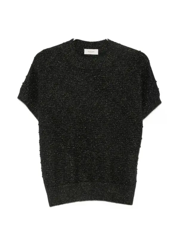 Agnona Bobble-knit Metallic-thread Sweater