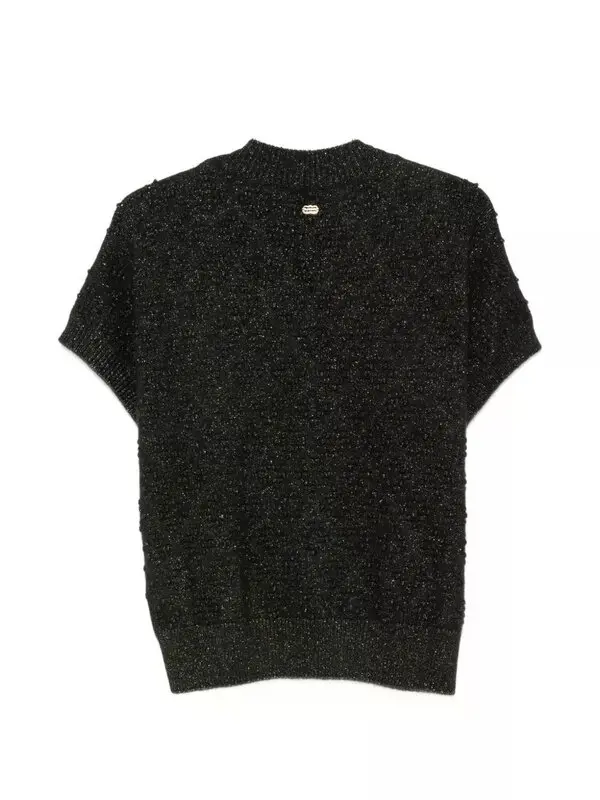 Agnona Bobble-knit Metallic-thread Sweater