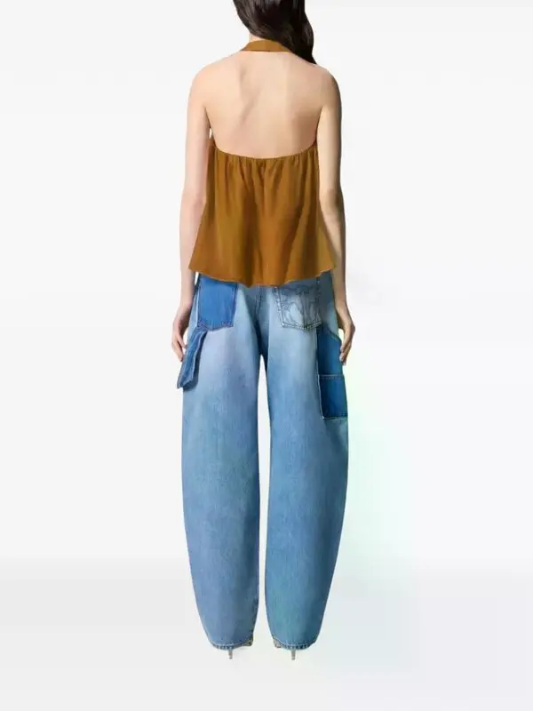 Pinko Lace-up Halterneck Top