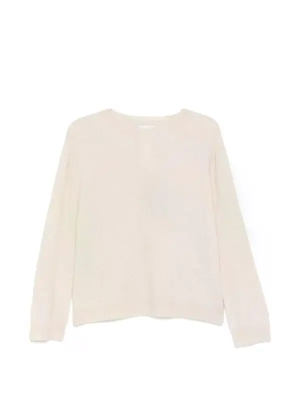 Max Mara Crew-neck Wool Sweater - Neutrals