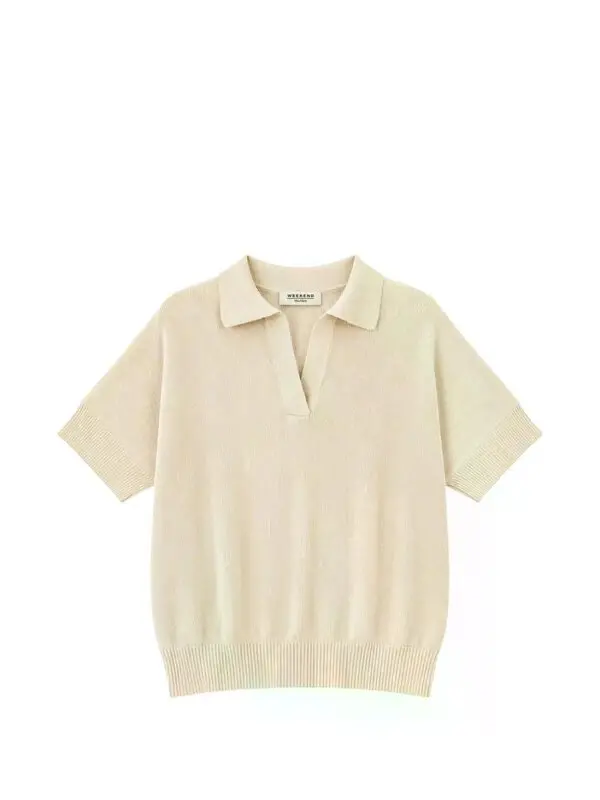 Max Mara Short-sleeve Polo Sweater - Neutrals