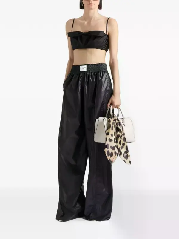 Givenchy Cocoon Elastic-waist Pants In Technical Poplin