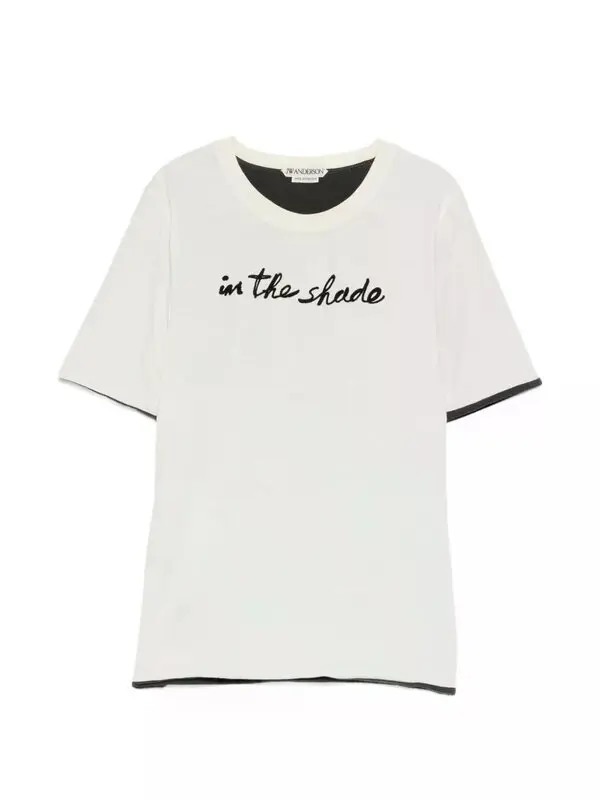 JW Anderson Slogan-print T-shirt - Neutrals