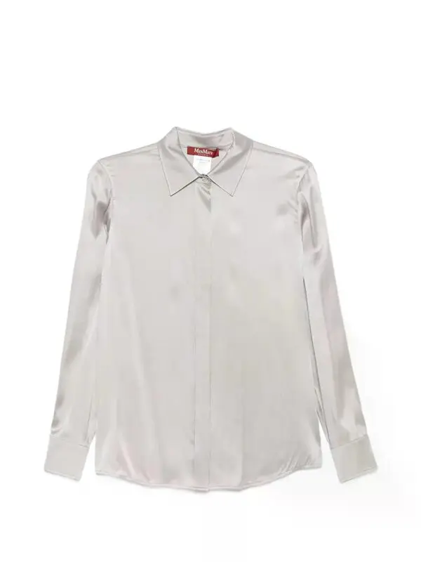 Max Mara Silk Satin Shirt - Grey