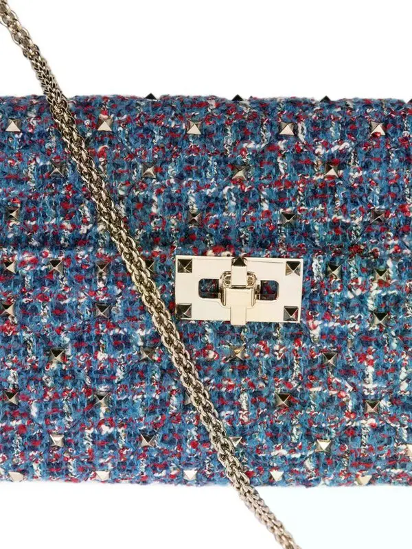 Valentino Garavani Rockstud Spike Tweed Shoulder Bag