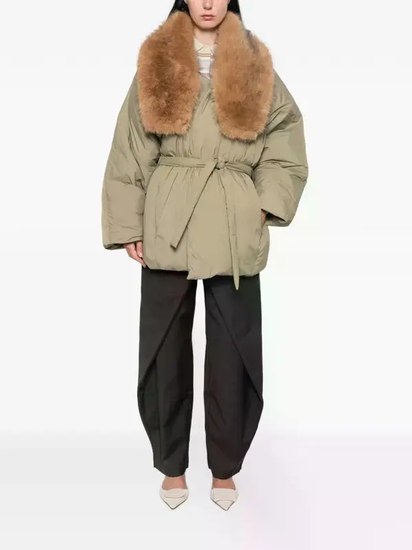 Source Unknown Egizio Belted Puffer Coat