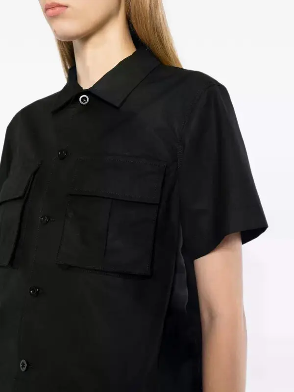 Sacai Panelled Short-sleeve Shirt