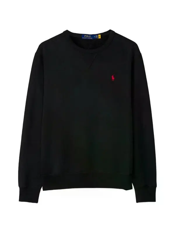Polo Ralph Lauren Embroidered Logo Crew Neck Sweatshirt - Black