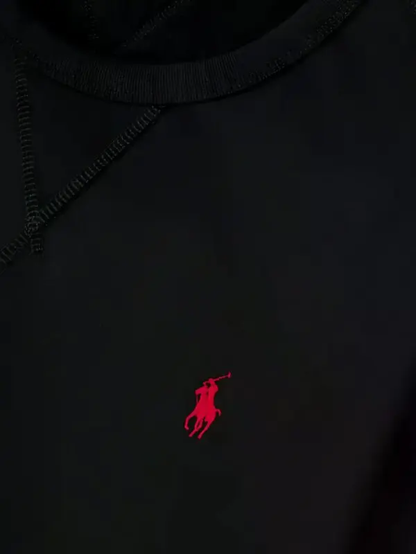 Polo Ralph Lauren Embroidered Logo Crew Neck Sweatshirt - Black