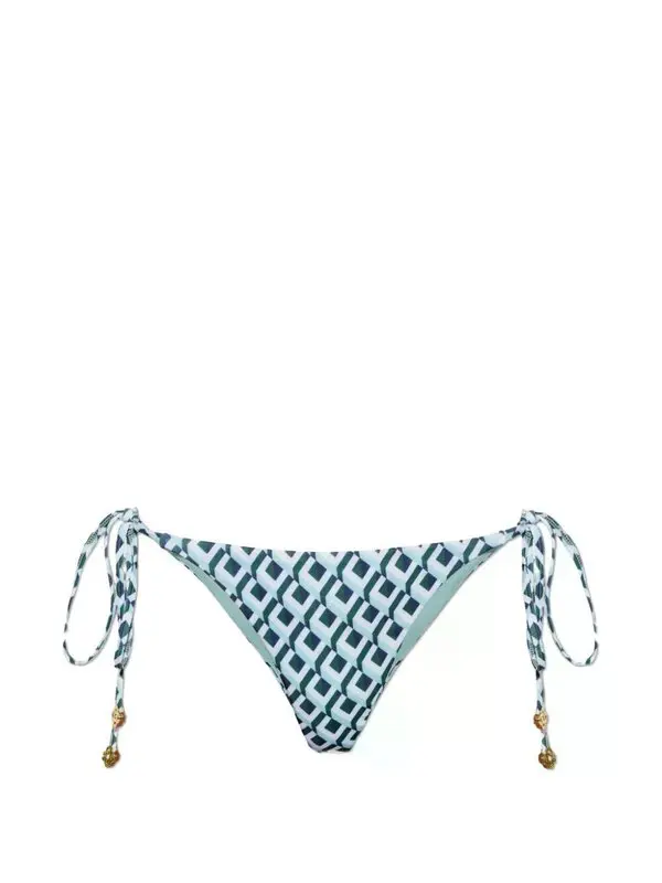 Casablanca Cubist Cc Monogram String Beaded Bikini Bottom