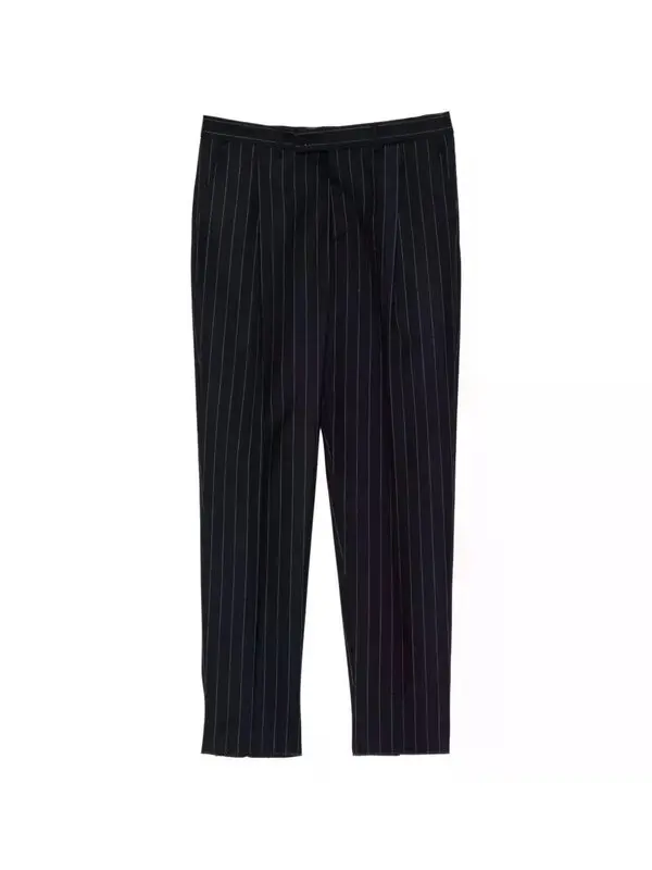 Caruso Pinstripe Pleated Trousers
