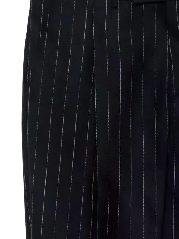 Caruso Pinstripe Pleated Trousers