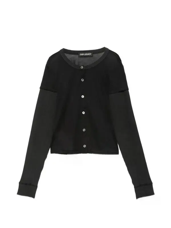 Our Legacy Long-sleeved Sheer Cardigan - Black