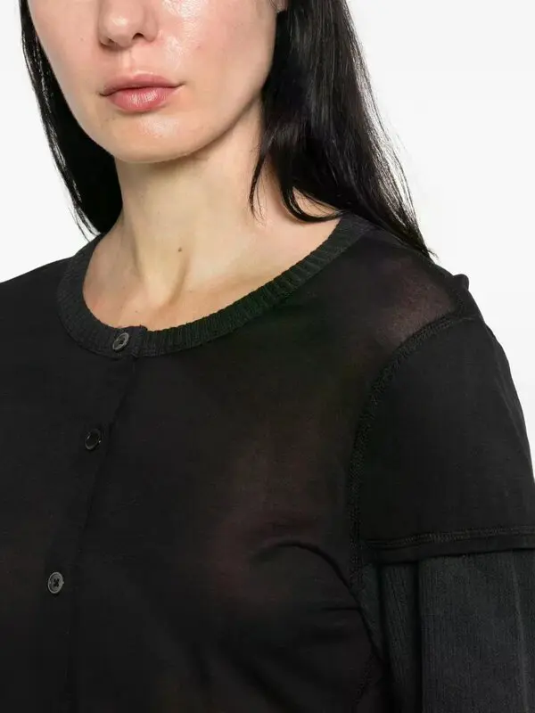 Our Legacy Long-sleeved Sheer Cardigan - Black