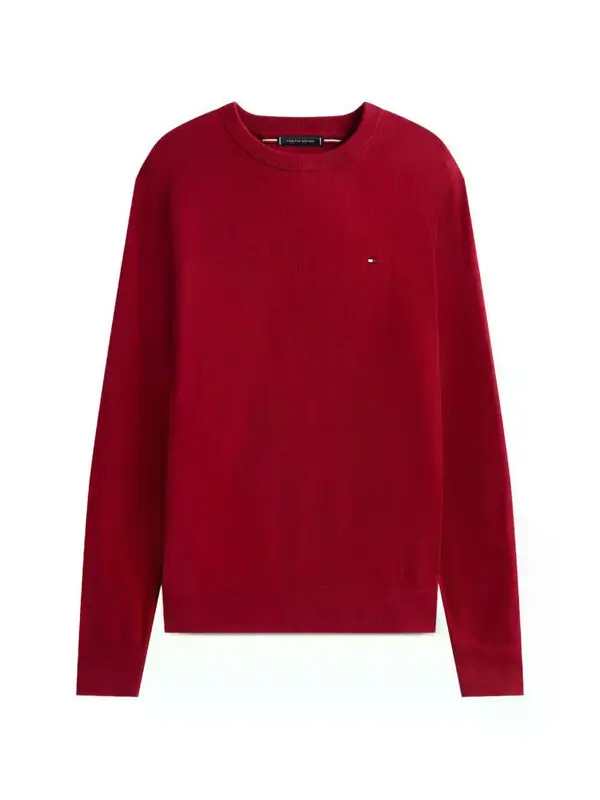 Tommy Hilfiger Logo-embroidered Crew-neck Sweater