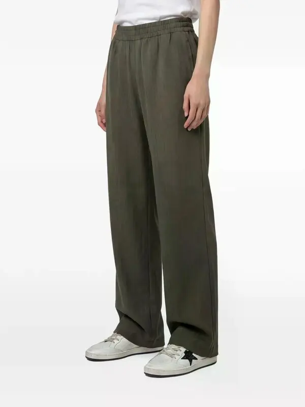 GOLDEN GOOSE Journey's Britty Textured Trousers - Green