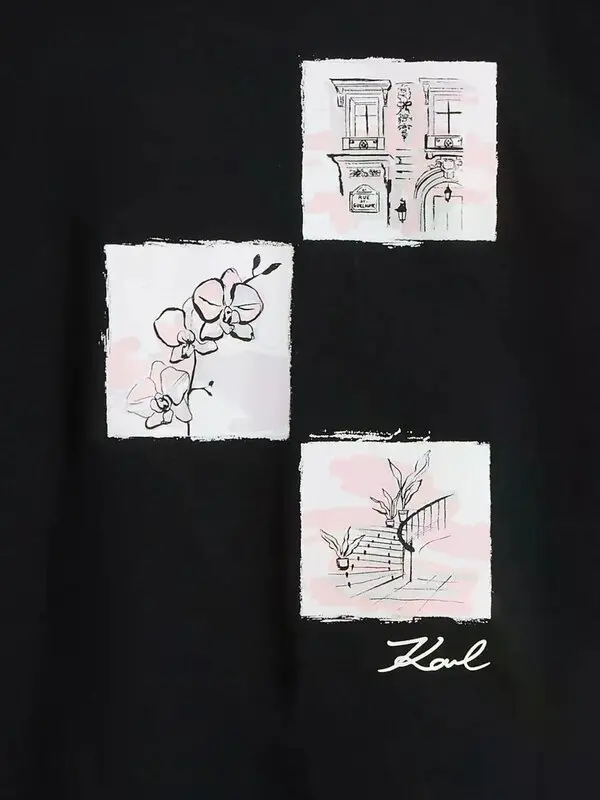 Karl Lagerfeld Sketch-print Oversized T-shirt