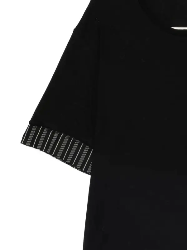 ANN DEMEULEMEESTER Striped-trim T-shirt
