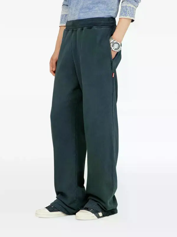 DIESEL® Distressed Sweatpants With Crystal Details - Blue