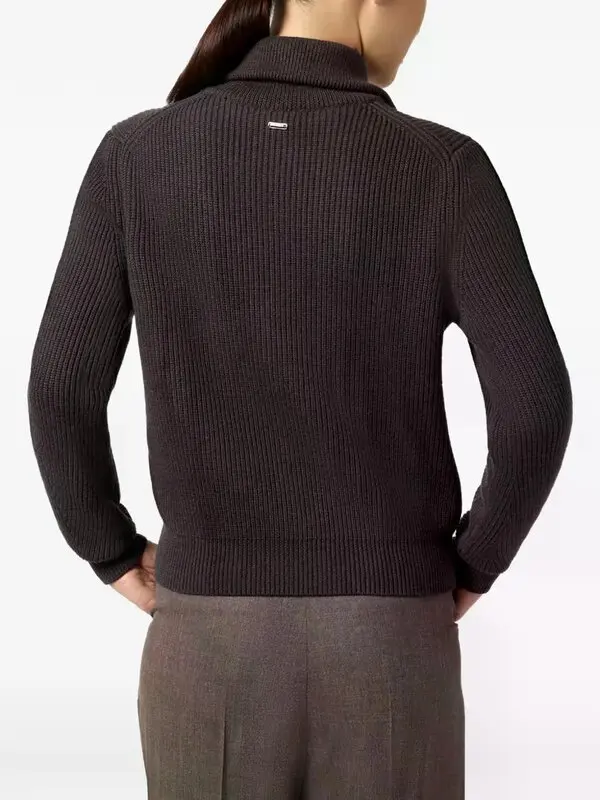 Paul & Shark Half-zip Ribbed Sweater