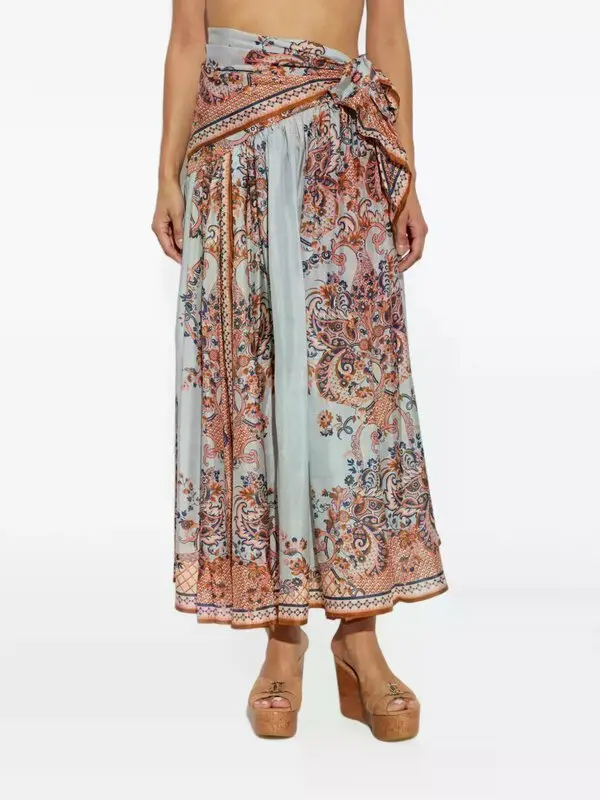 Zimmermann Aster Scarf Midi Skirt