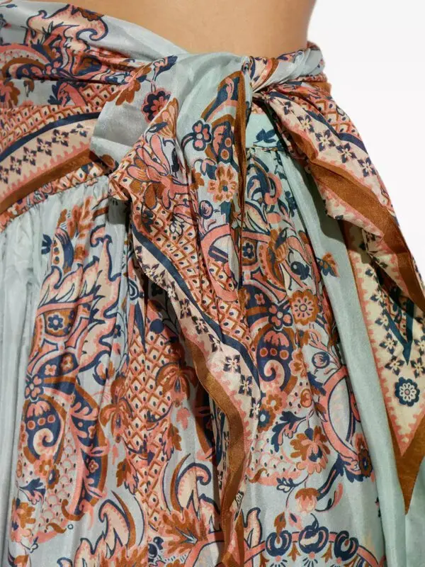 Zimmermann Aster Scarf Midi Skirt