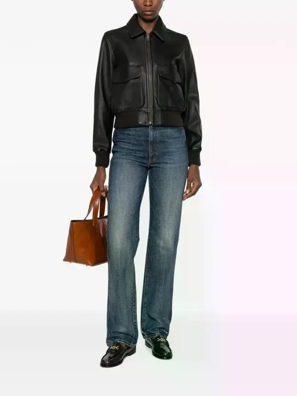 NILI LOTAN Redley Zip-up Leather Jacket