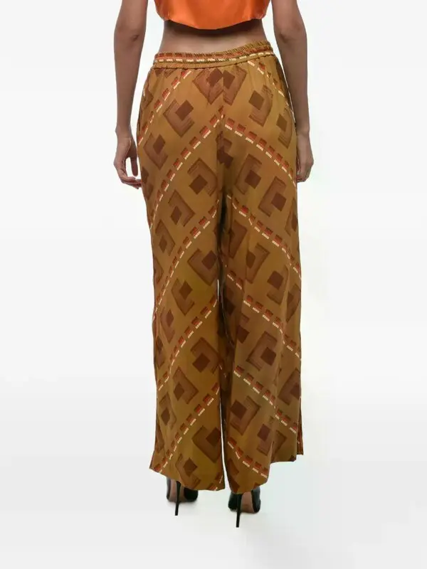 PIERRE-LOUIS MASCIA Geometric-pattern Palazzo Pants