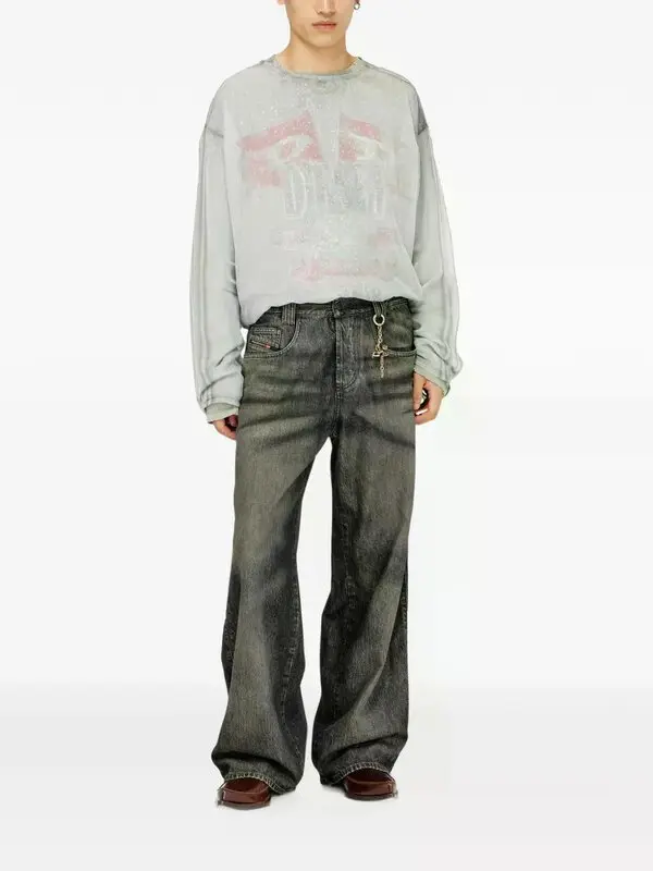 DIESEL® Sheer Chiffon Top With Concert Graphics