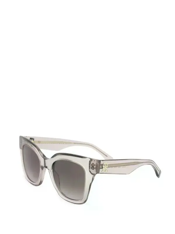 Tommy Hilfiger Monogram-plaque Square-frame Sunglasses