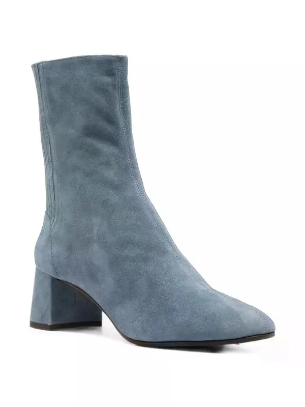 AQUAZZURA Saint Honore Suede Rear-zip Ankle Boots - Blue